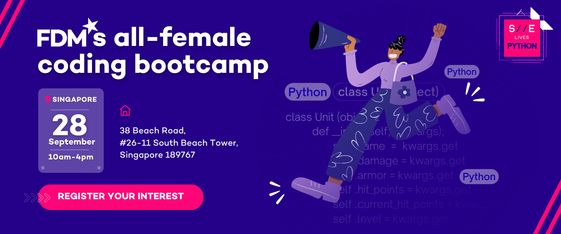 She Lives Python - Female Coding Bootcamp